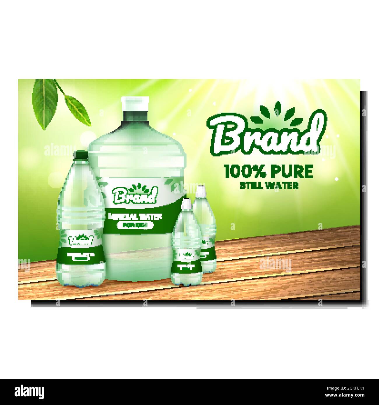 Water Pure Liquid Creative Promotion Banner Vector Stock Vector Image ...
