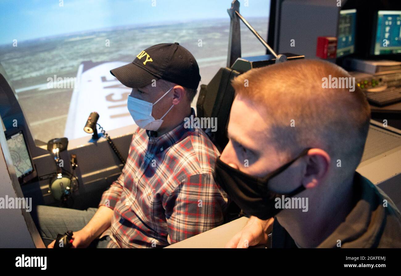 U.S. Rep. Jim Banks and Capt Neal Molzon, 85th Flying Training squadon ...