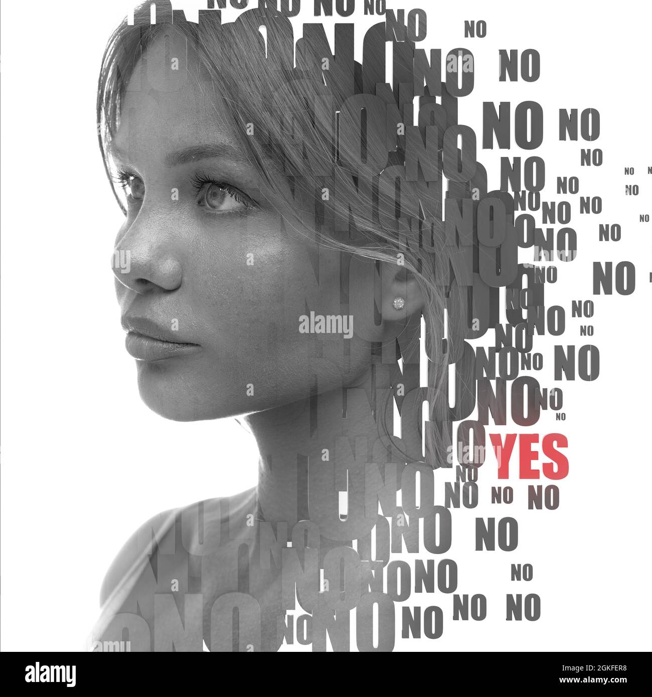 Woman mental health double exposure hi-res stock photography and images ...