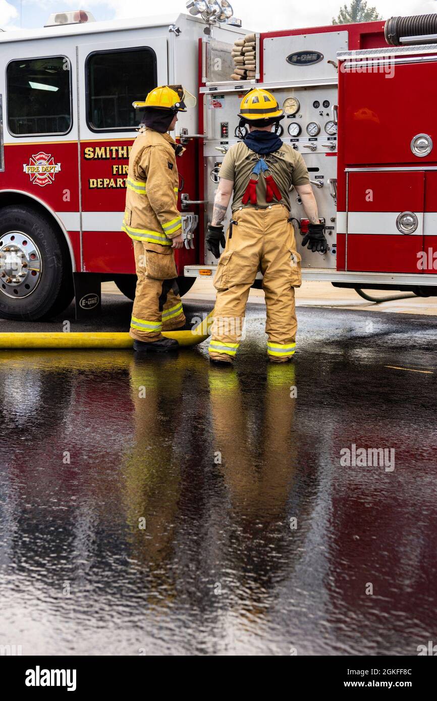 Airmen from the 143d Civil Engineering Squadron’s Fire and Emergency ...