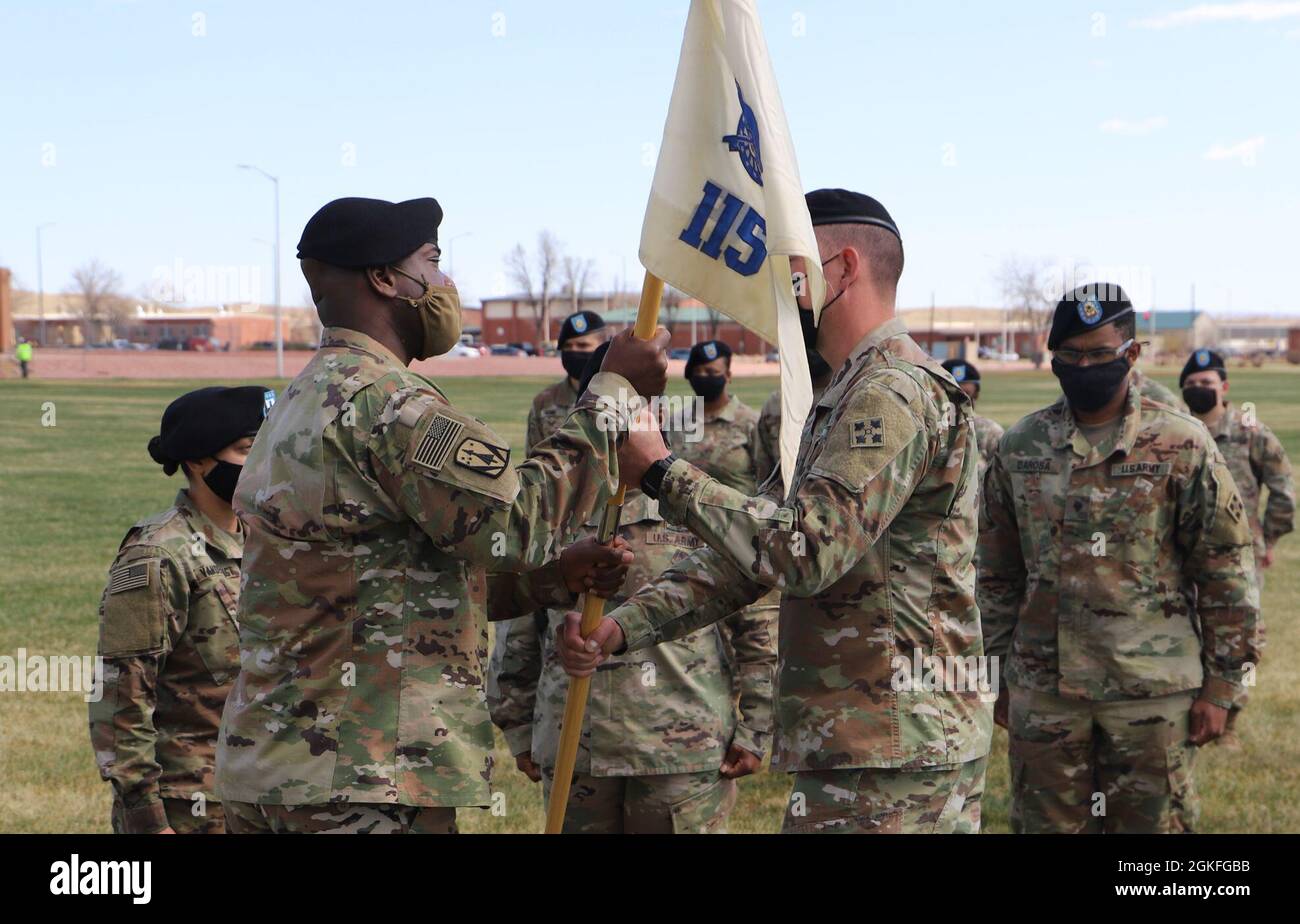 Capt. Michael A. Davis, (right), outgoing commander, 115th ...