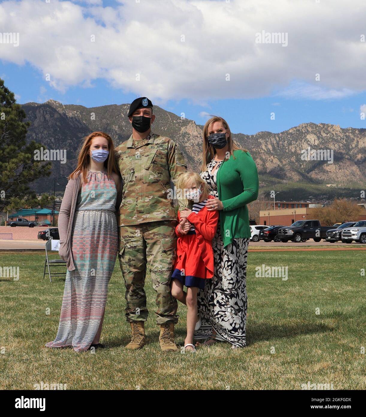 Capt. Michael A. Davis with his family Stock Photo - Alamy