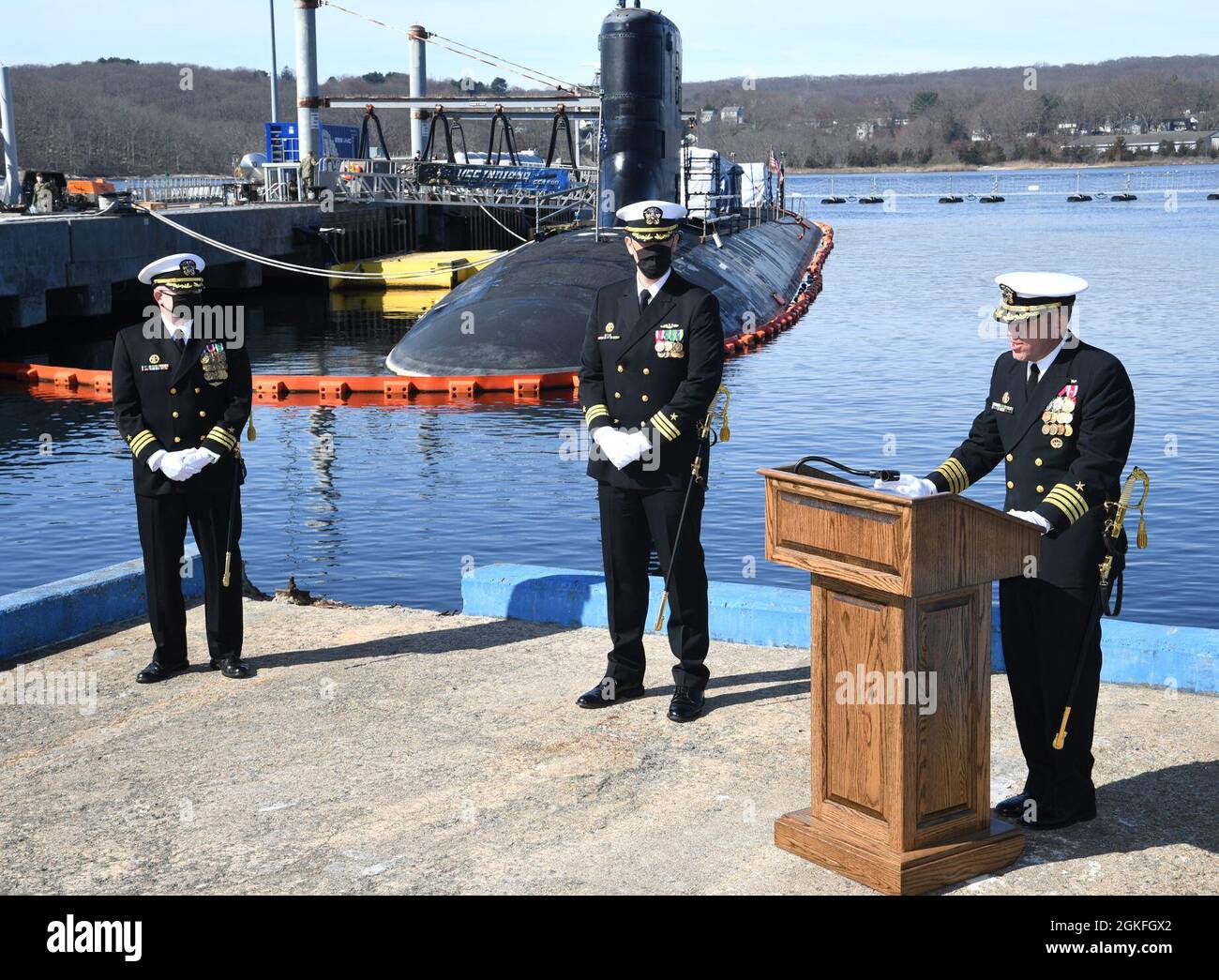 210409-N-GR655-001 GROTON, Conn. (April 9, 2021) – Capt. Matthew Boland ...