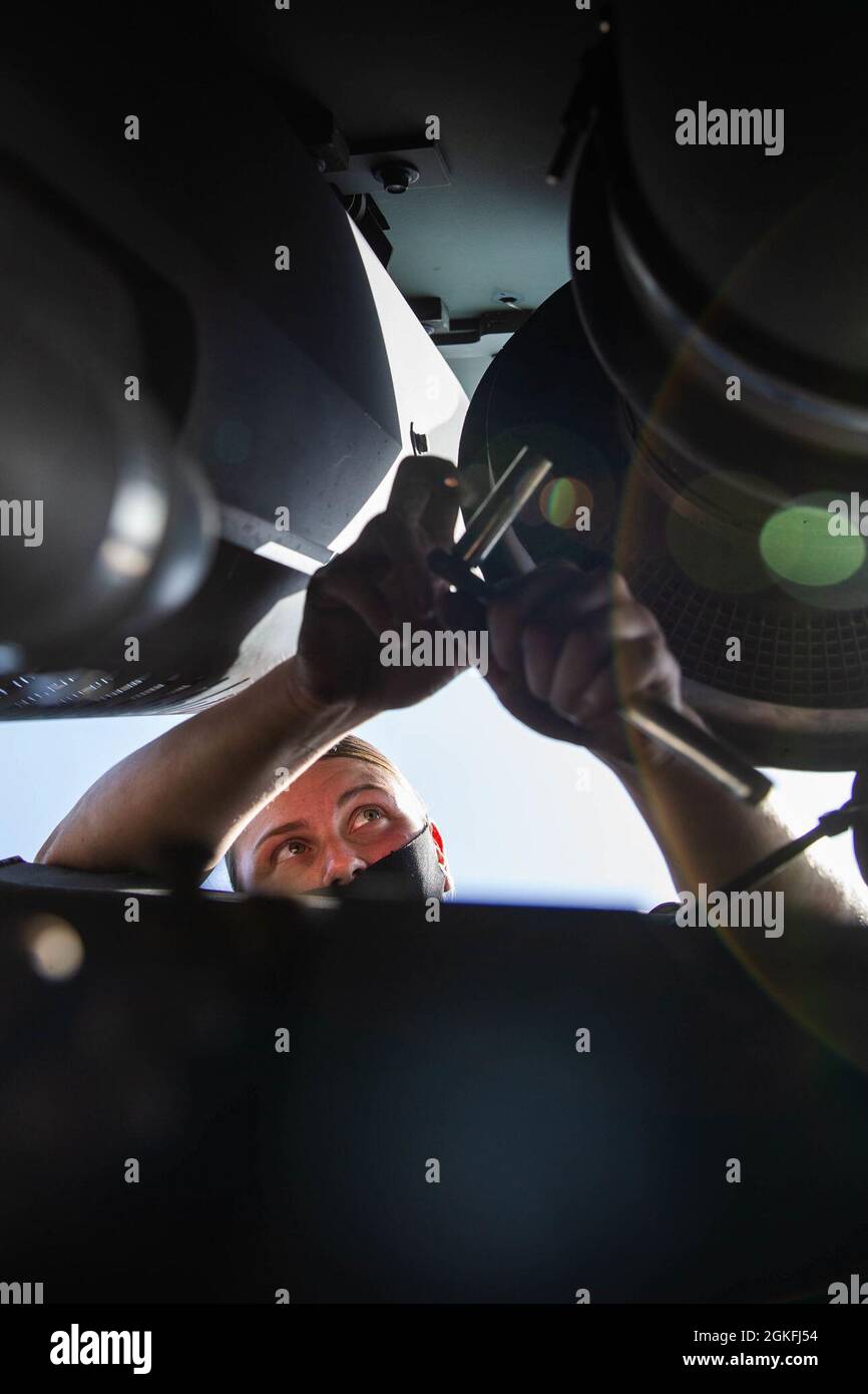 U.S. Marine Corps Lance Cpl. Allison Poss, an automotive maintenance ...