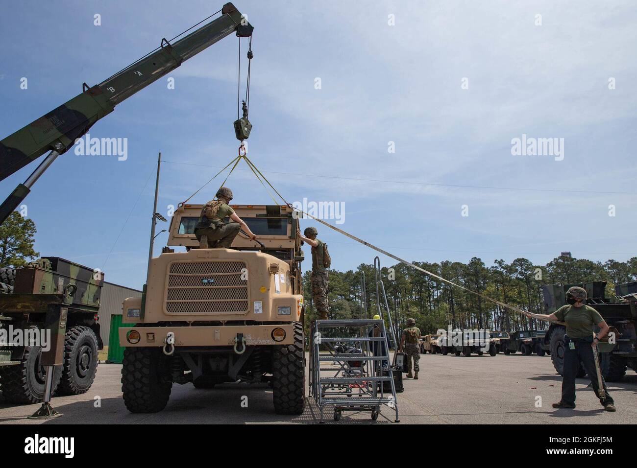 U.S. Marines with 2nd Maintenance Battalion, 2nd Marine Logistics Group ...