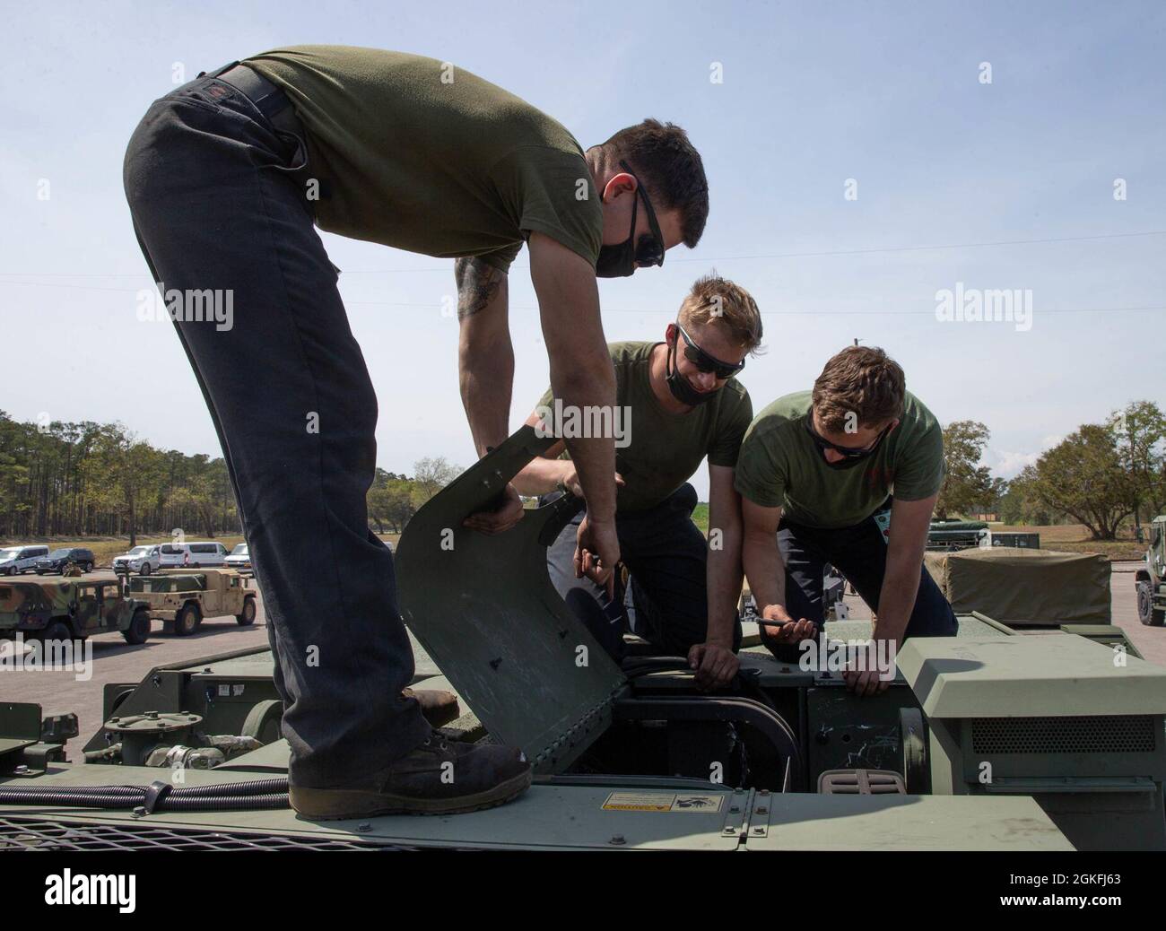 U.S. Marines with 2nd Maintenance Battalion, 2nd Marine Logistics Group ...