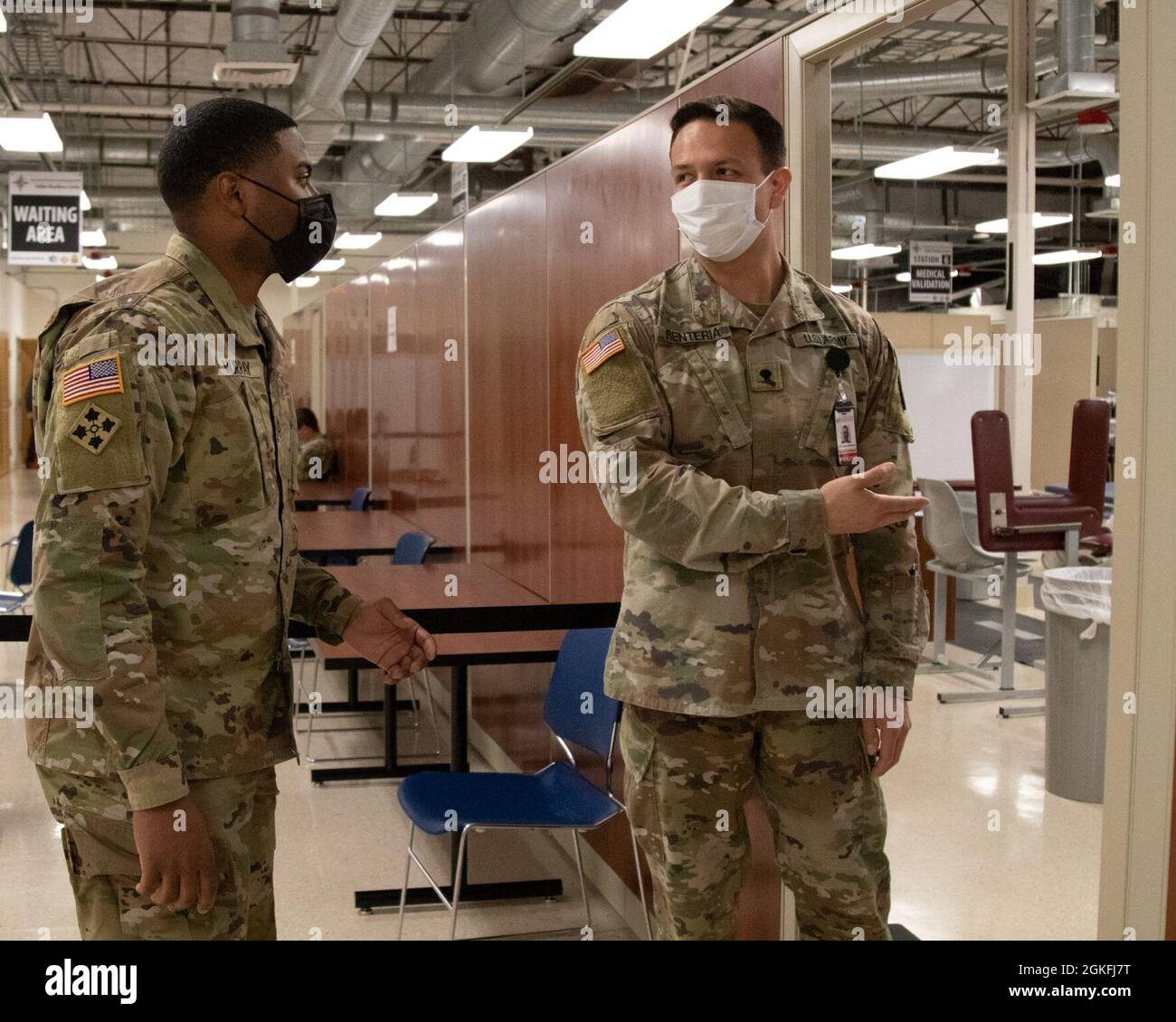 Soldiers from the 110th Chemical Battalion check and update their ...