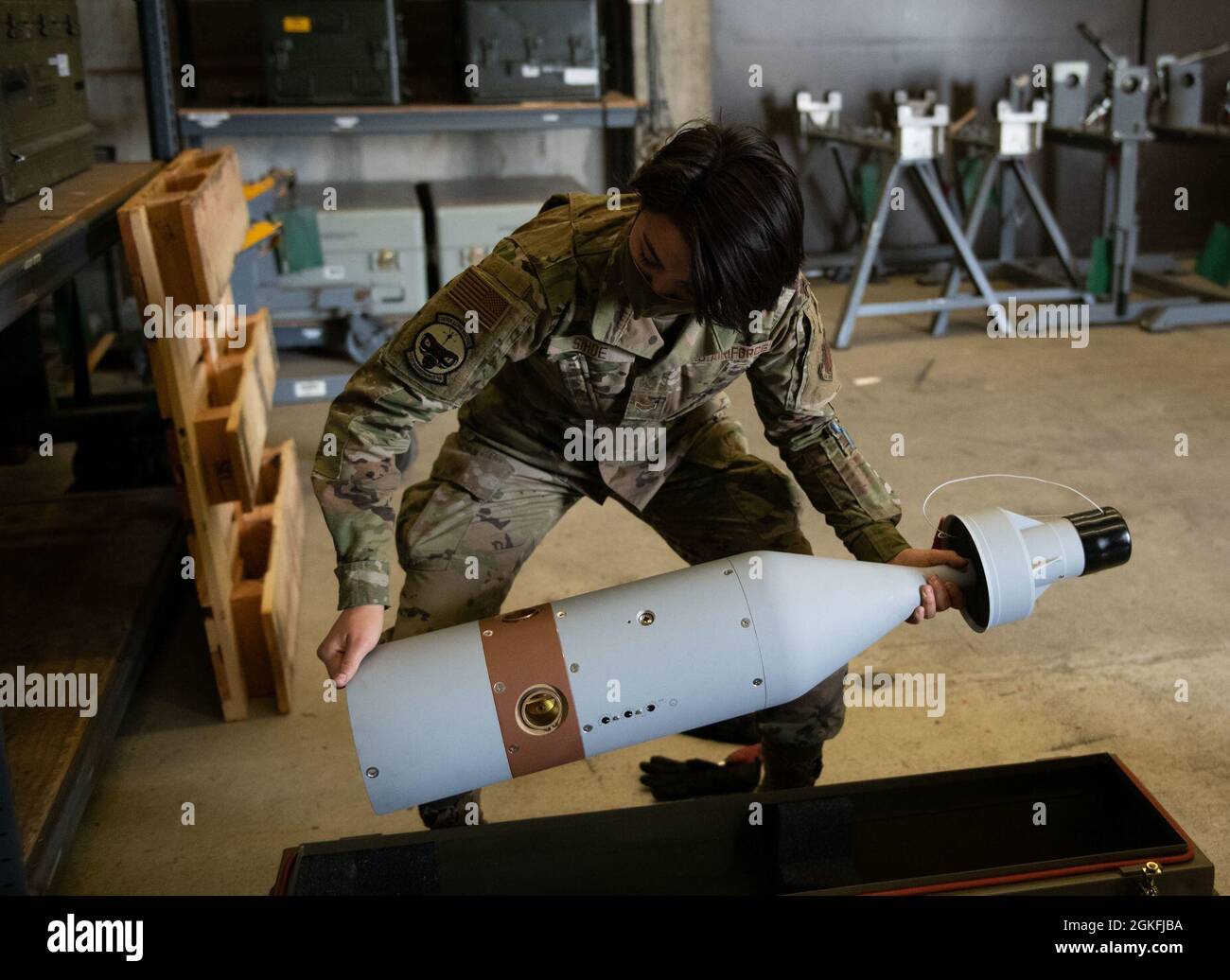 U.S. Air Force Airman 1st Class Natasha N. Sihoe, a munitions systems ...