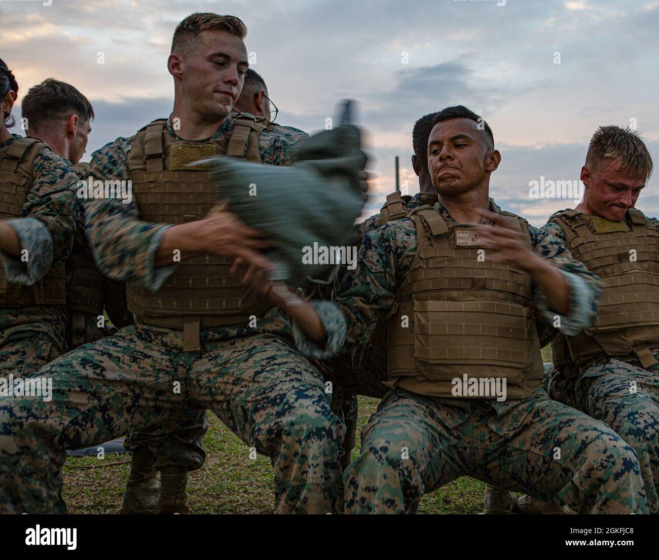U.S. Marines conductphysical training during the culminating event of ...