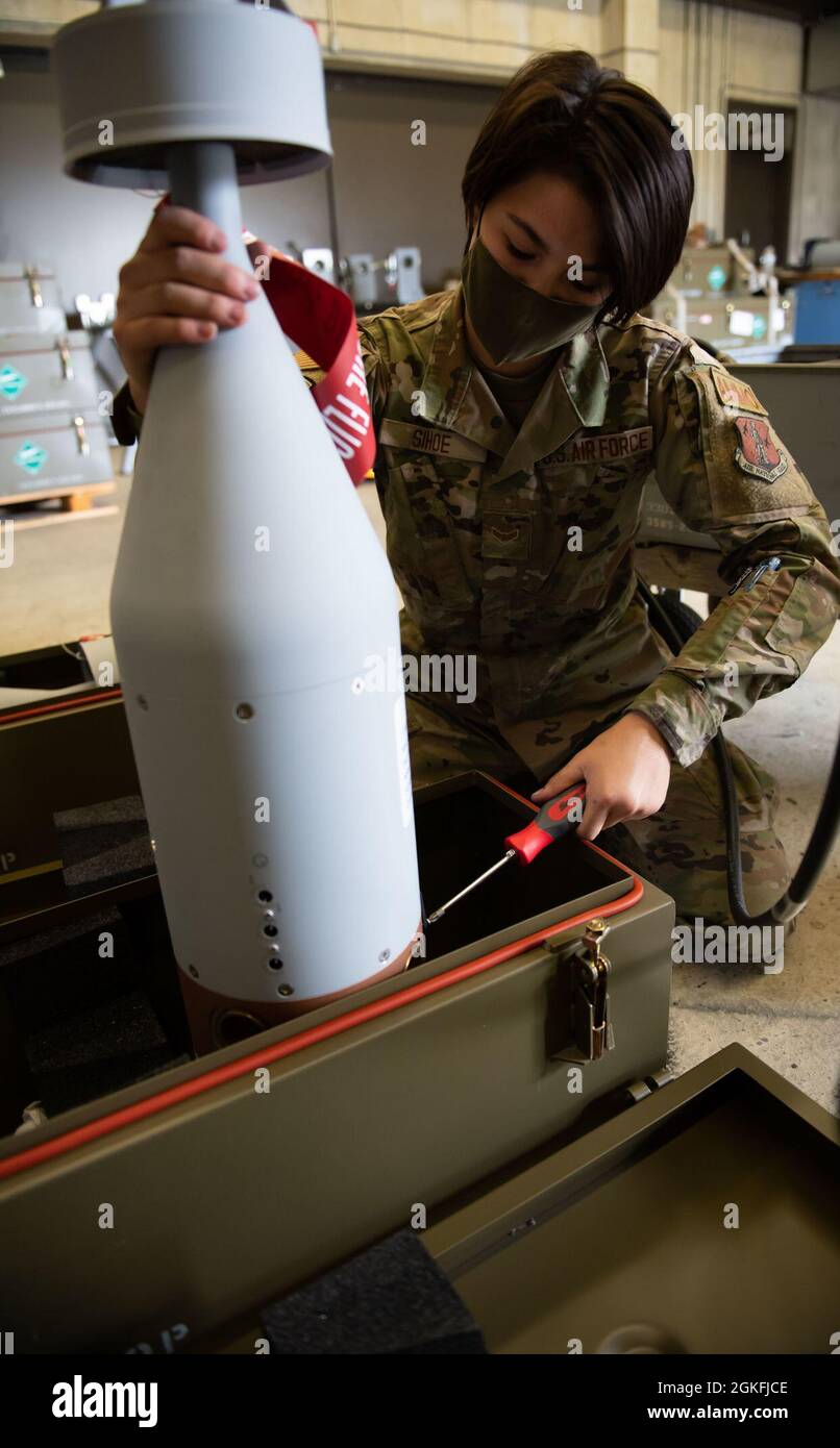 U.S. Air Force Airman 1st Class Natasha N. Sihoe, a munitions systems ...