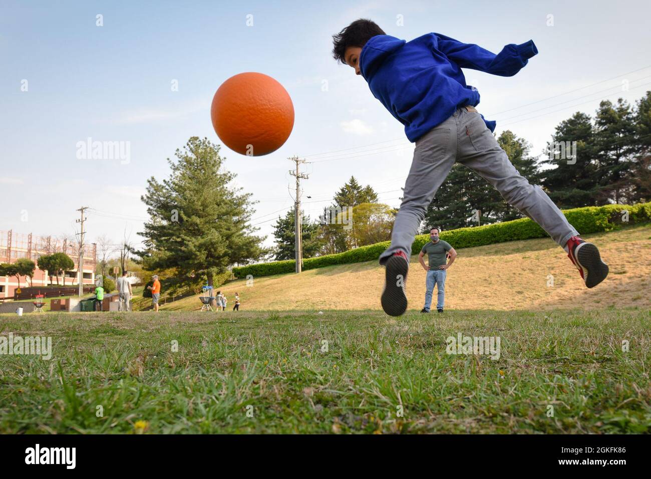 An attendee of the Day of Fun event for the Month of the Military Child ...