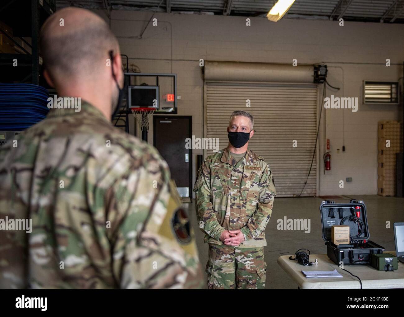 U.S. Air Force Staff Sgt. Cameron Trudeau, left, 2nd Combat Weather ...