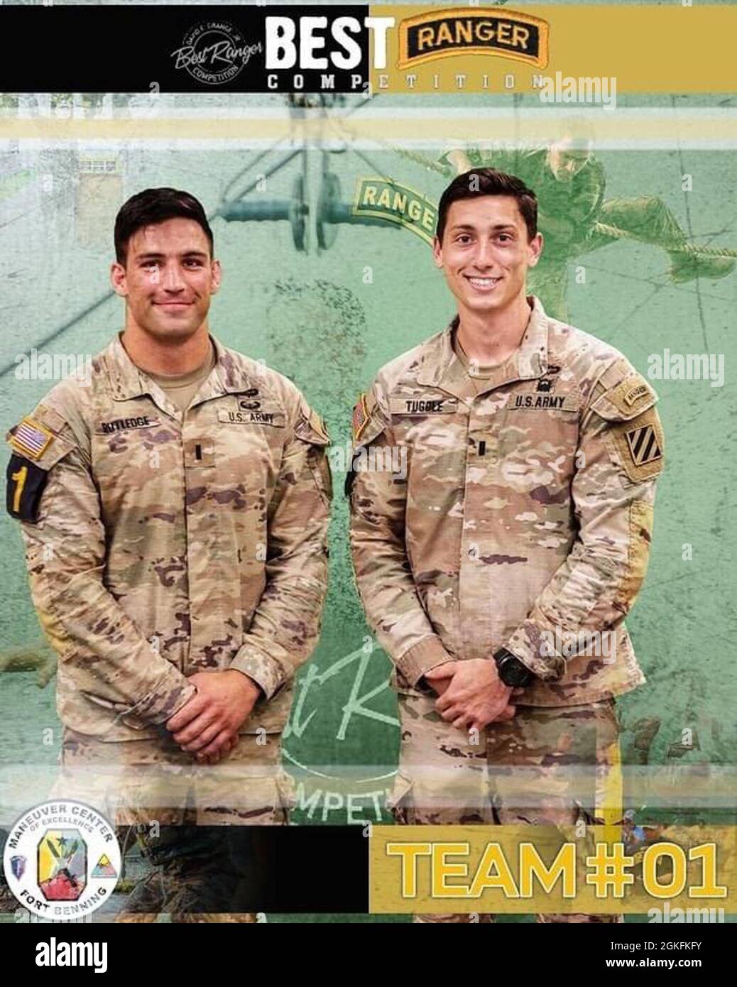 U.S. Army 1Lt. Austin Rutledge and 1st Lt. Jeremy Tuggle, infantrymen ...