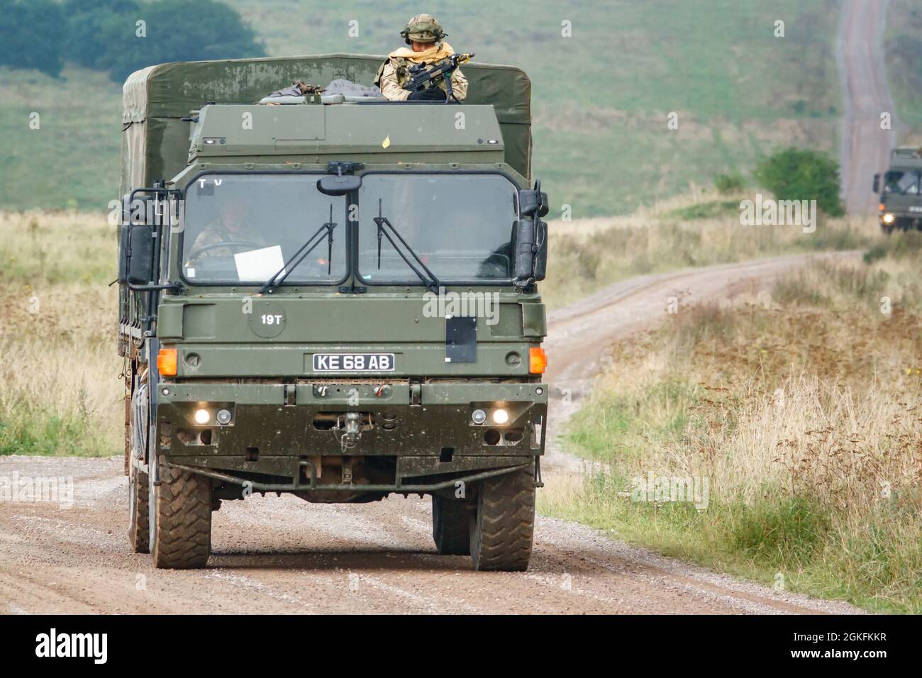British army SV 4x4 logistics truck support vehicle in action on a ...