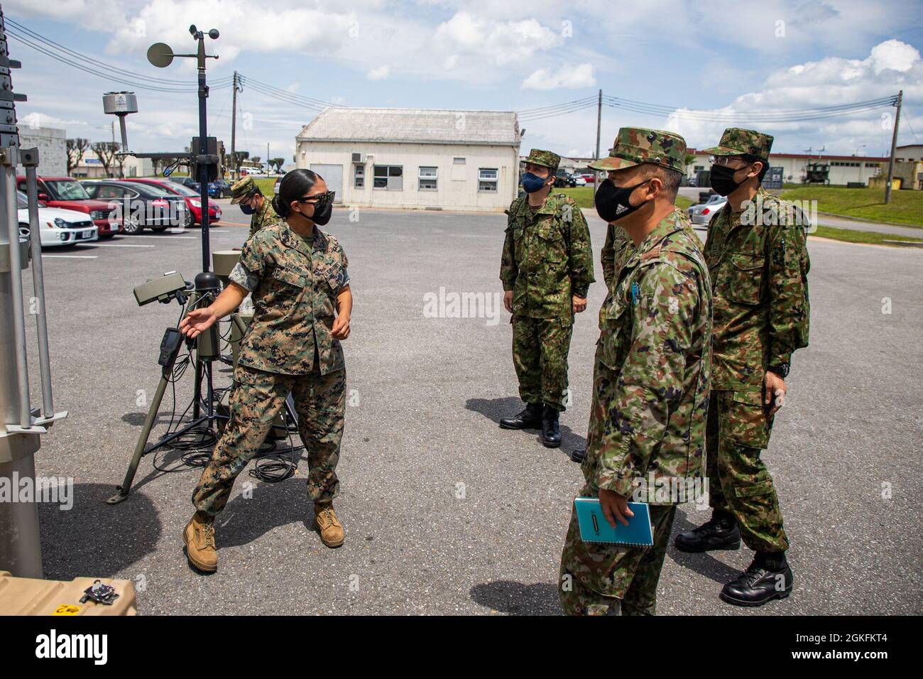 U.S. Marine Corps Lance Cpl. Ariana Lozano, an aviation meteorological ...