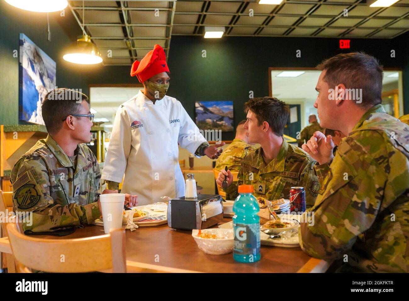 Col. Jenise Carroll, 75th Air Base Wing commander, speaks with Air ...