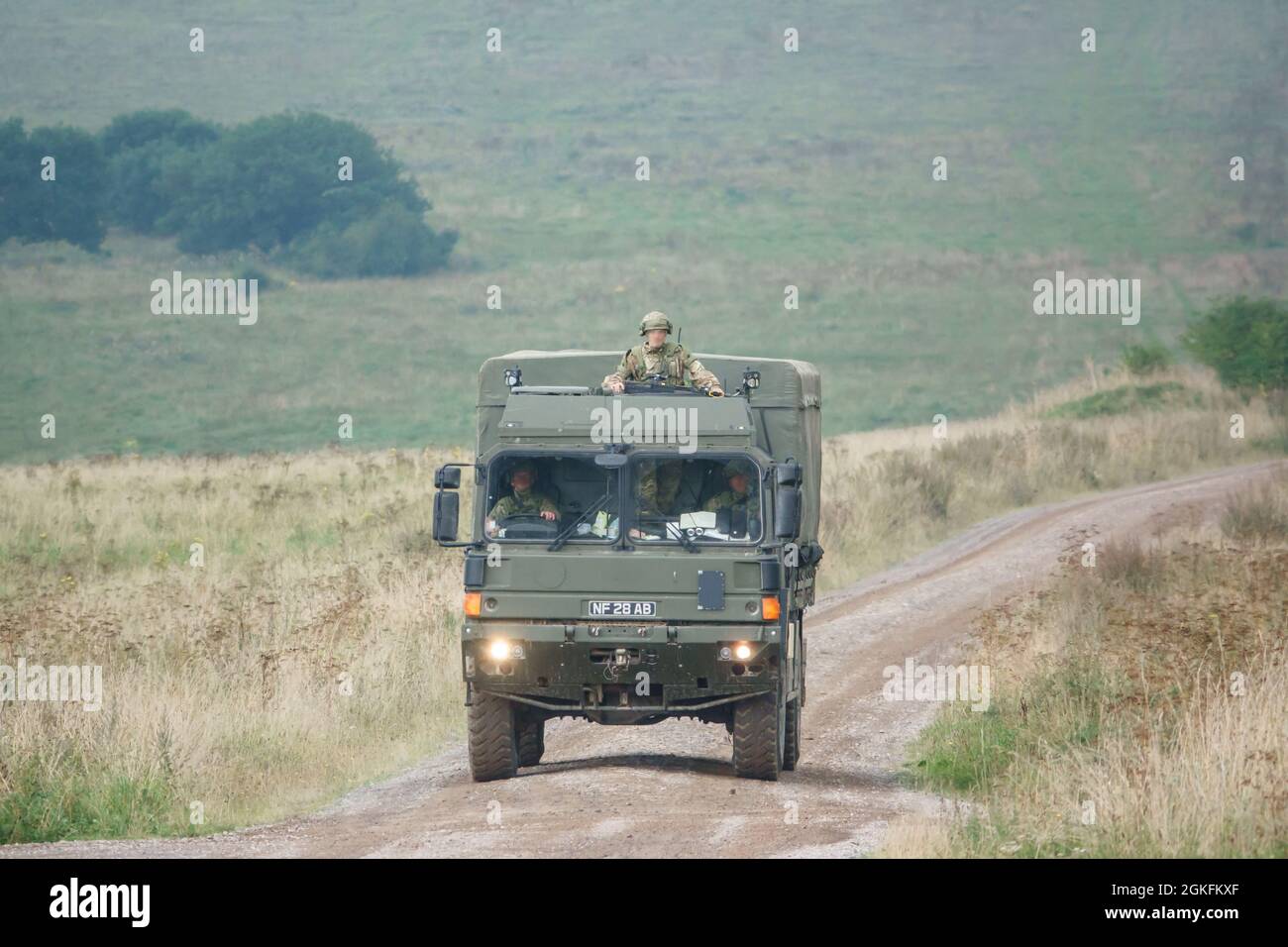 British army SV 4x4 logistics truck support vehicle in action on a ...