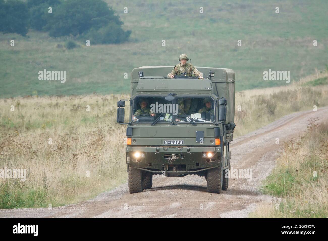 British army SV 4x4 logistics truck support vehicle in action on a ...