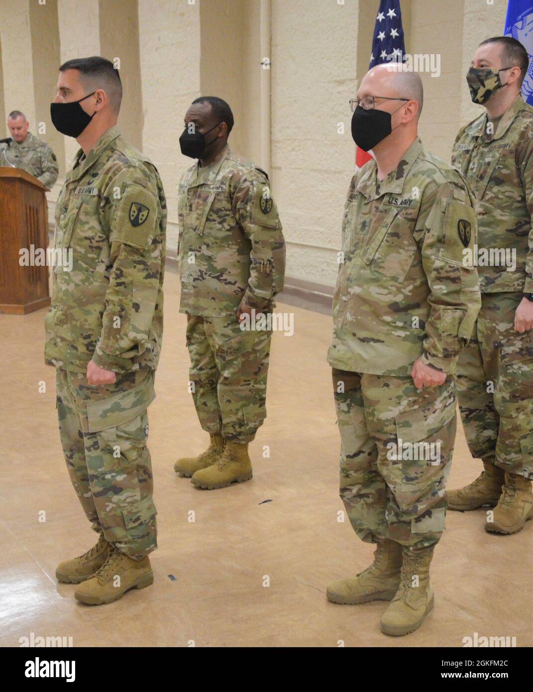 The incoming and outgoing command sergeants major of the LOGCAP Support ...