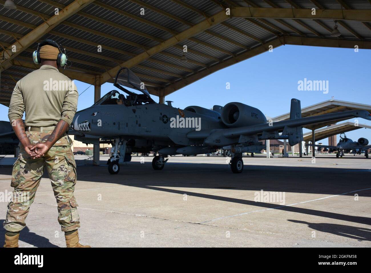 Airman 1st Class Kevon Heath, a crew chief with the 358th Fighter ...