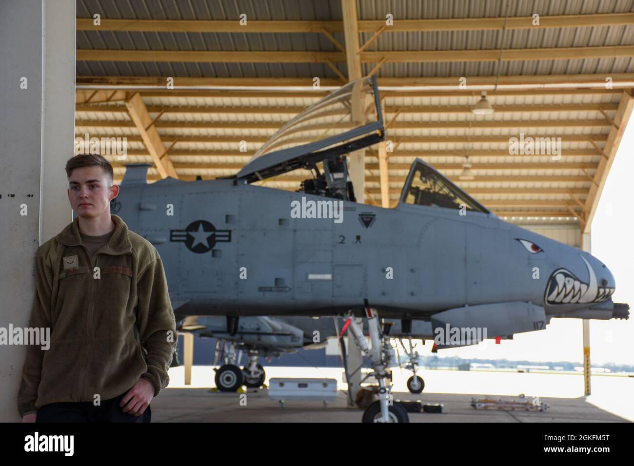 Airman 1st Class Justice Hyde, a crew chief with the 358th Fighter ...
