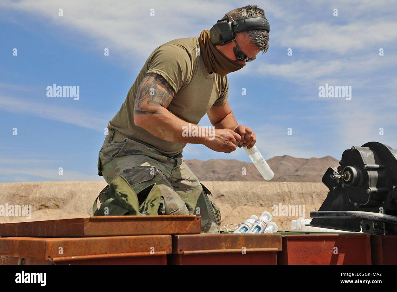 Tech. Sgt. Jay Weir prepares to load 30mm rounds into an A-10 ...