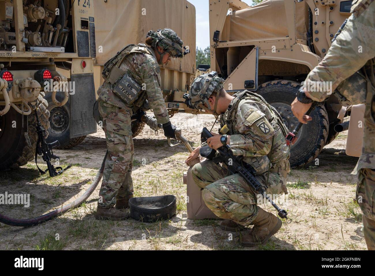 U.S. Army Cpl. Linette Castillo, a petroleum specialist assigned to ...