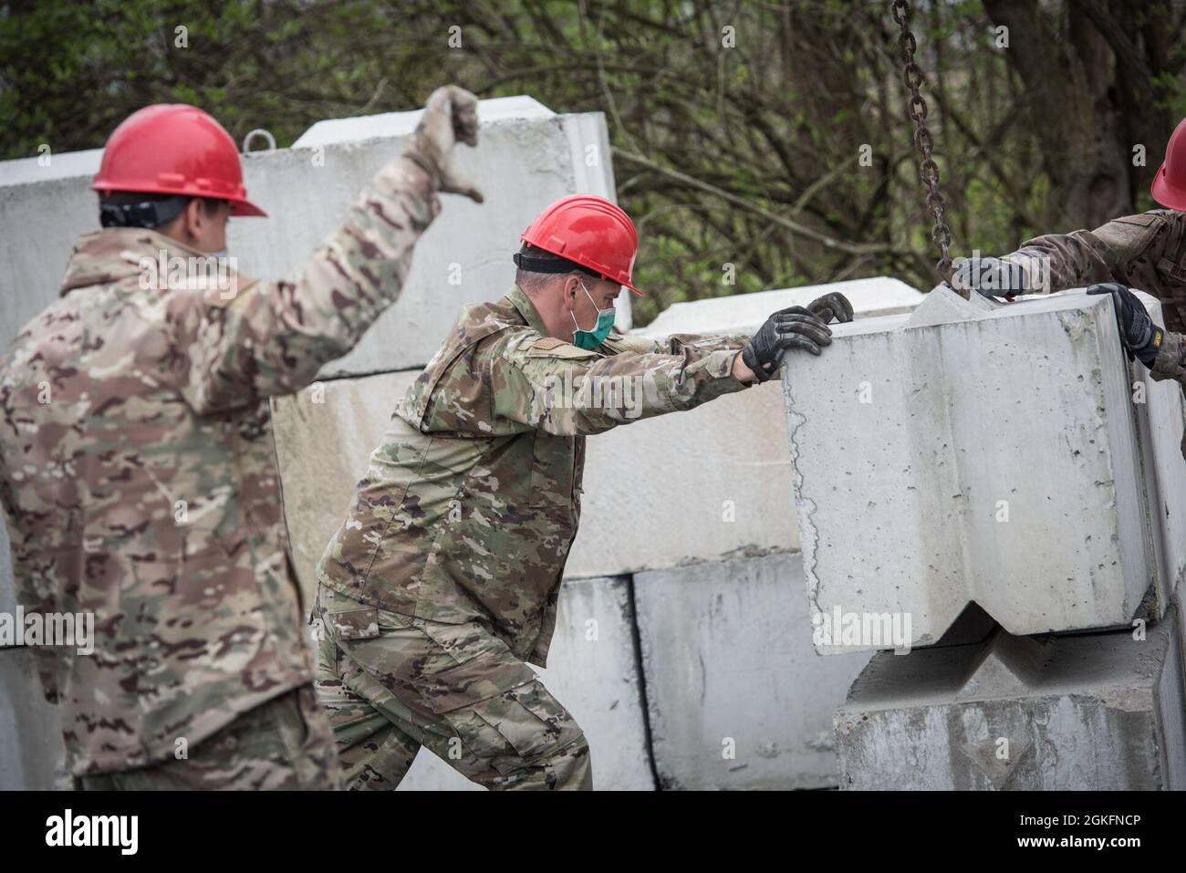 U.S. Airmen with the 201st RED HORSE Squadron, Pennsylvania Air ...