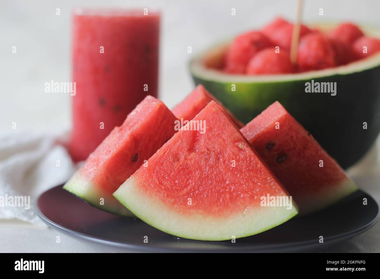 Fresh watermelon slices. Its good to keep your body cool from the ...