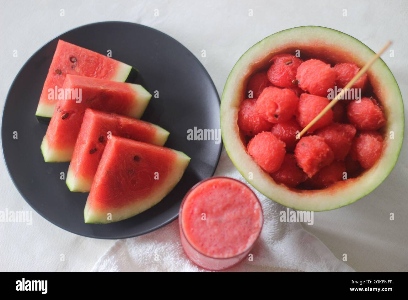 Fresh watermelon slices. Its good to keep your body cool from the ...