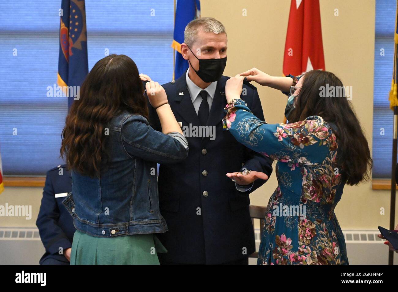 U.S. Air Force Brig. Gen. Darrin Anderson has his general stars pinned ...