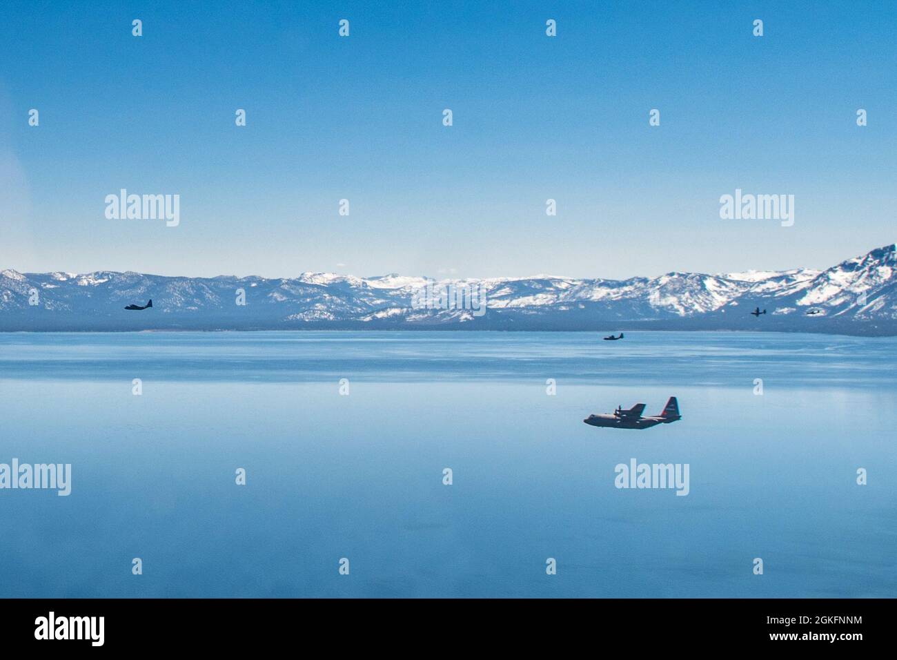 The 152nd Airlift Wing flew six C-130s, also called a “six ship,” from ...