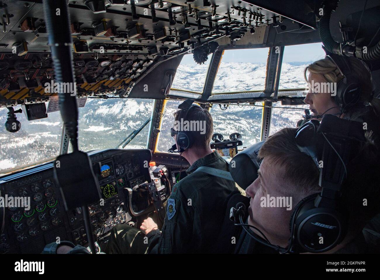 The 152nd Airlift Wing flew six C-130s, also called a “six ship,” from ...