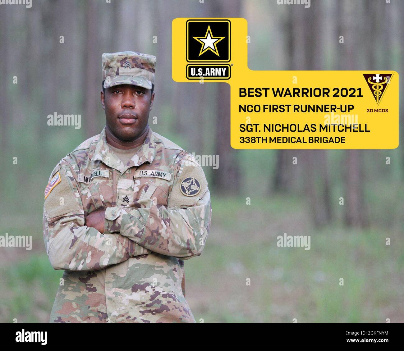 Sgt. Nicholas Mitchell with the 338th Medical Brigade placed "Non ...