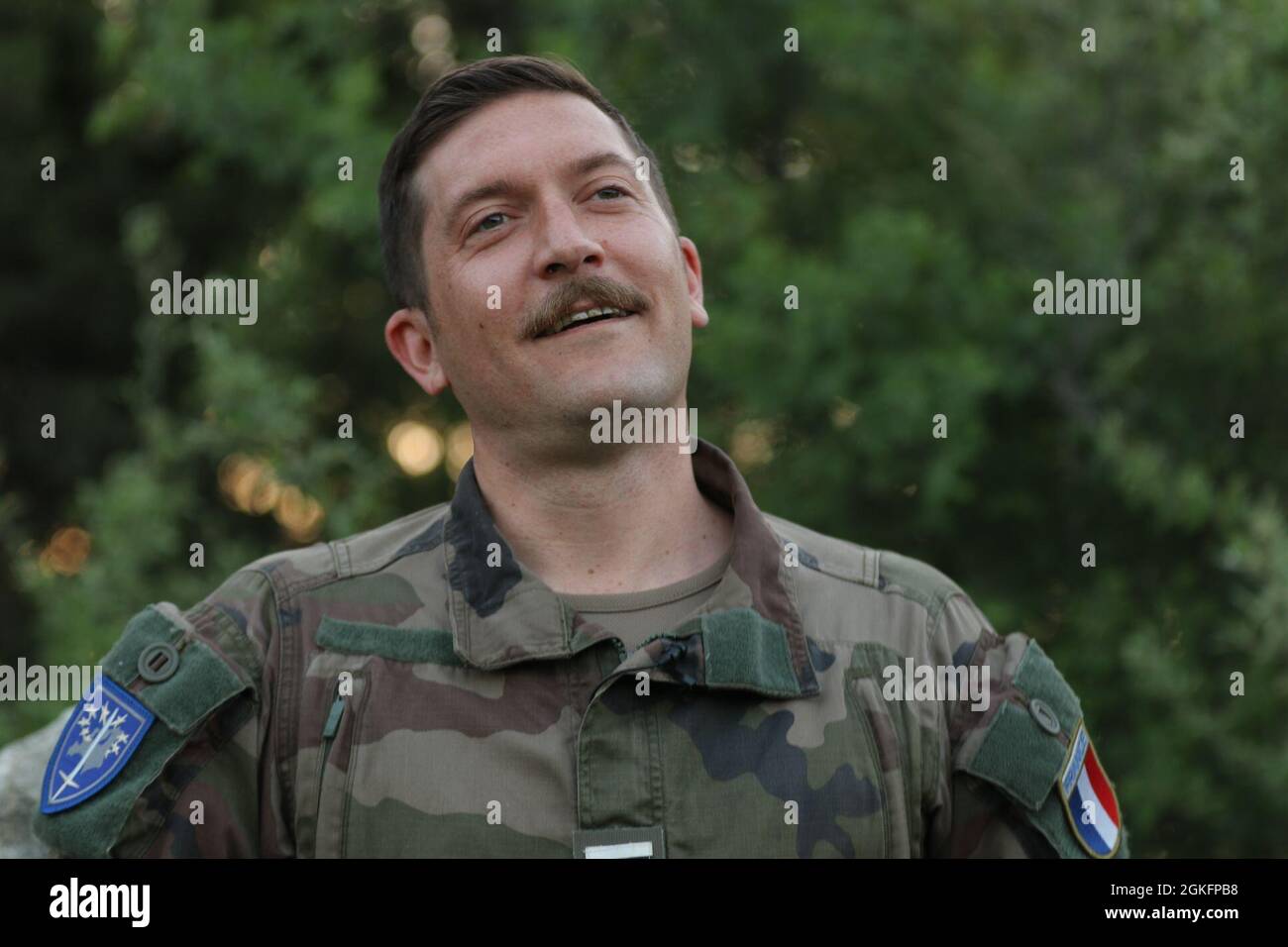 Capt. Pierre, Forward Command Post Intelligence Officer, Euro Corps ...