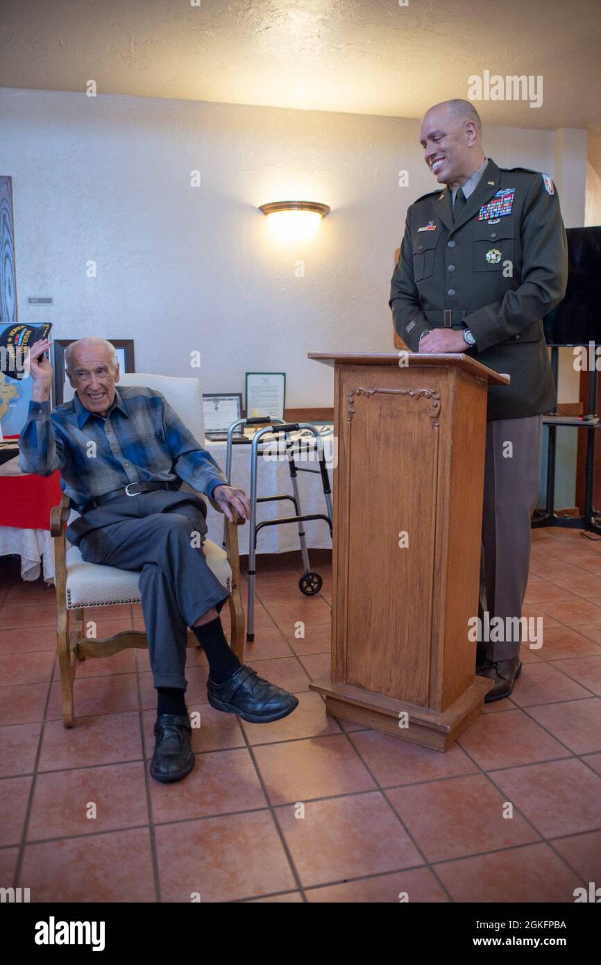 Maj. Gen. Michael Thompson, adjutant general for Oklahoma, speaks to ...