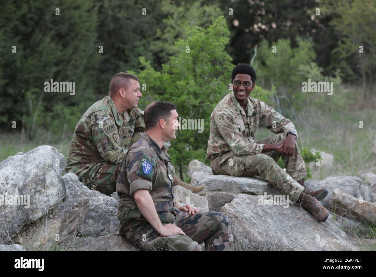 From left to right, Capt. Pierre, Forward Command Post Intelligence ...