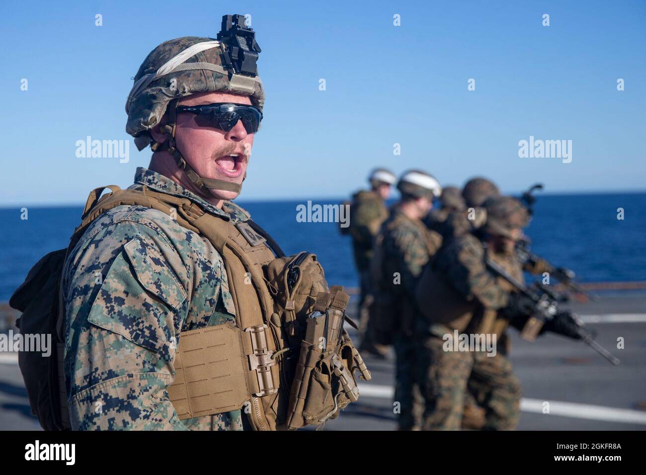 210410-M-JM820-1444 ATLANTIC OCEAN (April 10, 2021) Lance Cpl. Jason ...