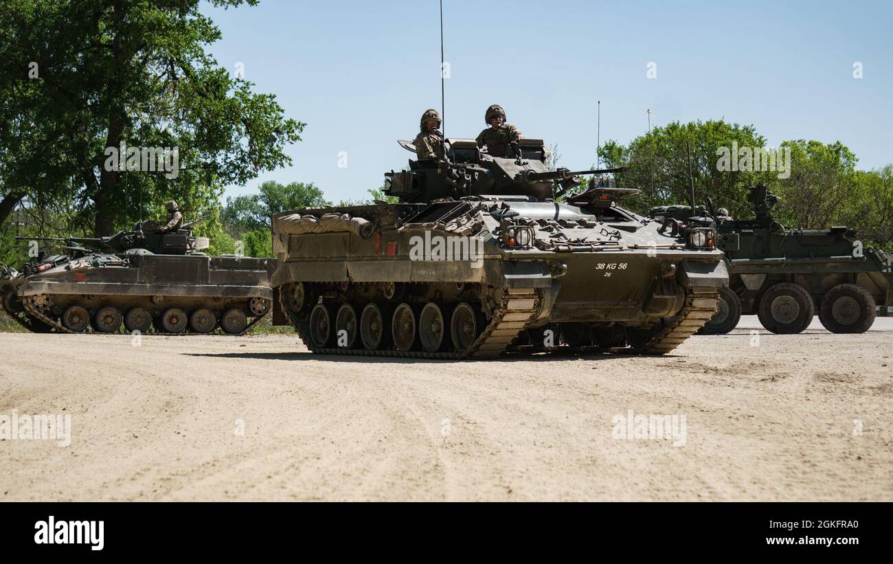 Soldiers from 3rd Cavalry Regiment and British soldiers from 3rd Stock ...
