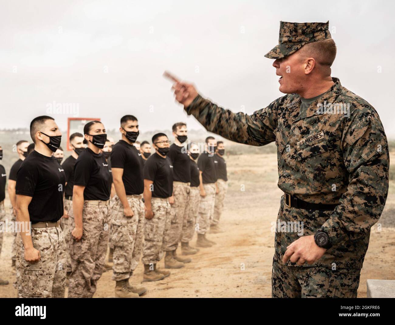 U.S. Marine Corps Staff Sgt. Dylan Williams, a senior drill instructor ...