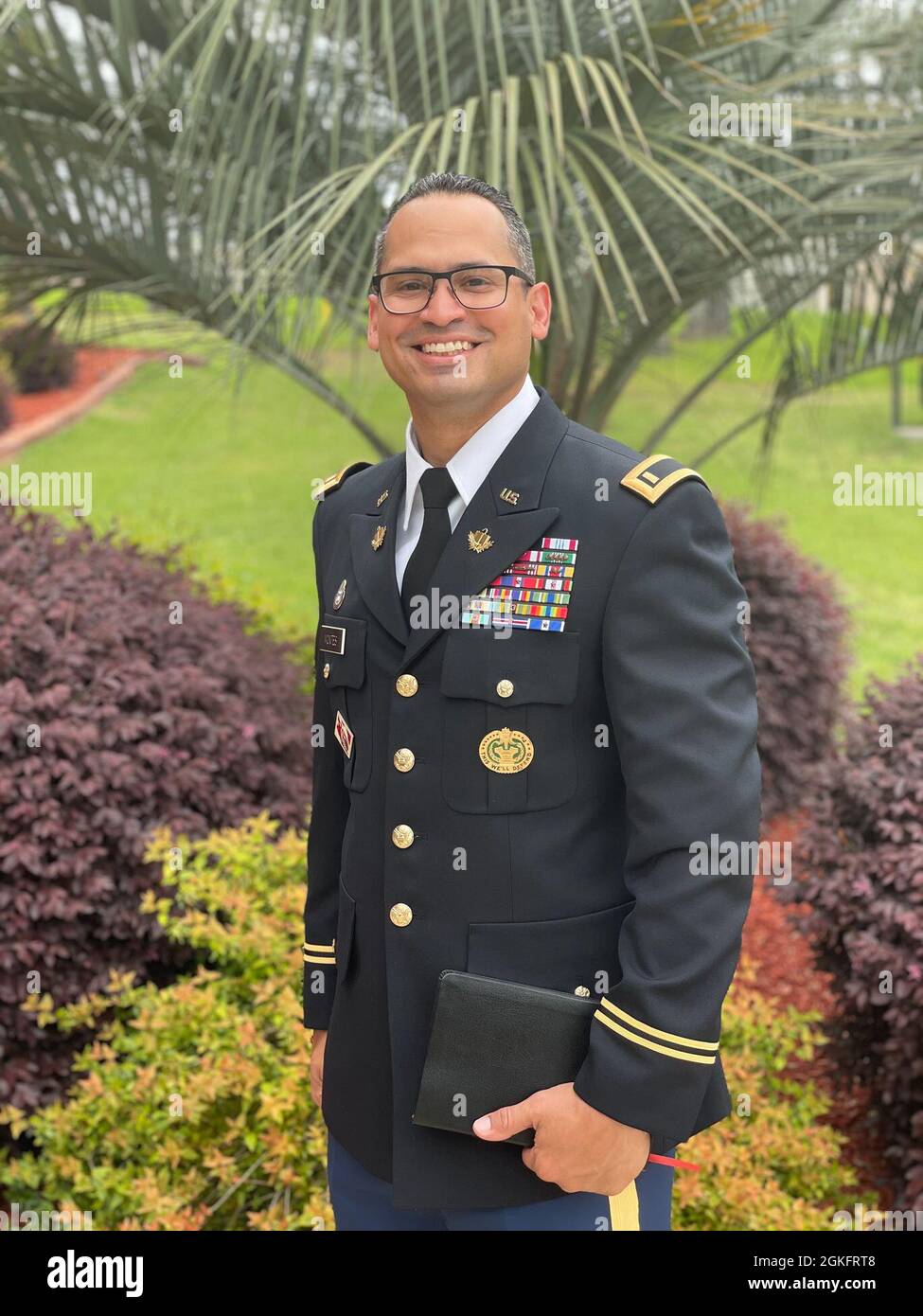 Chaplain candidate David Montes Jr. poses for a photo at the U.S. Army ...