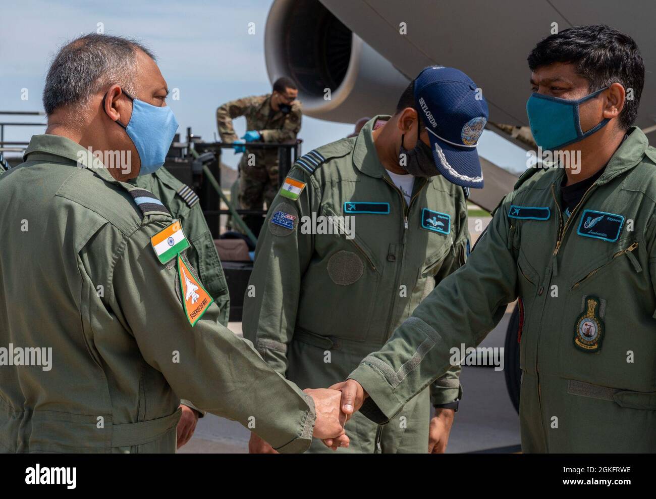 Indian Air Force members during a foreign military sales mission at ...