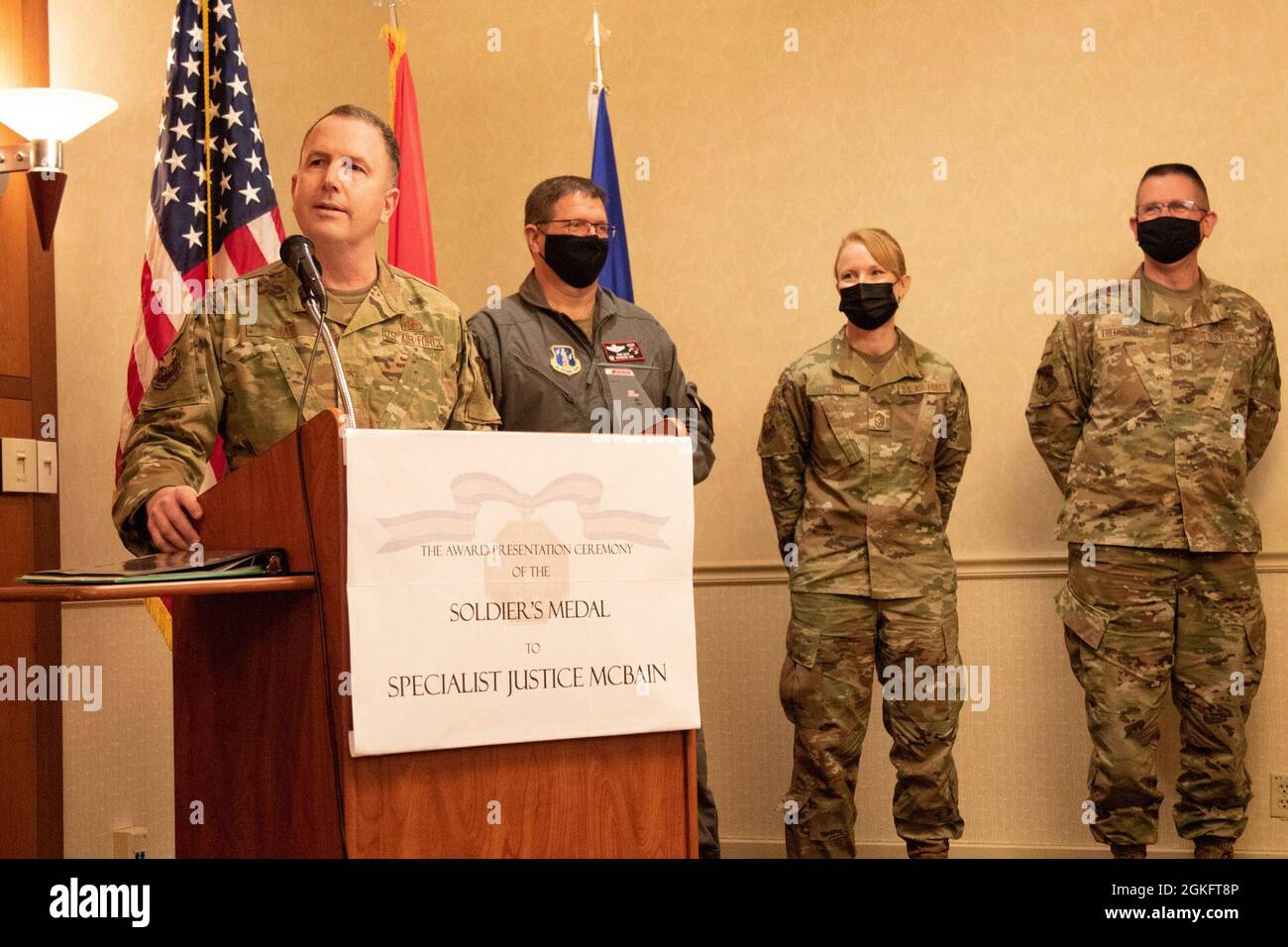 Brig. Gen. David May (far left), deputy adjutant general of the ...