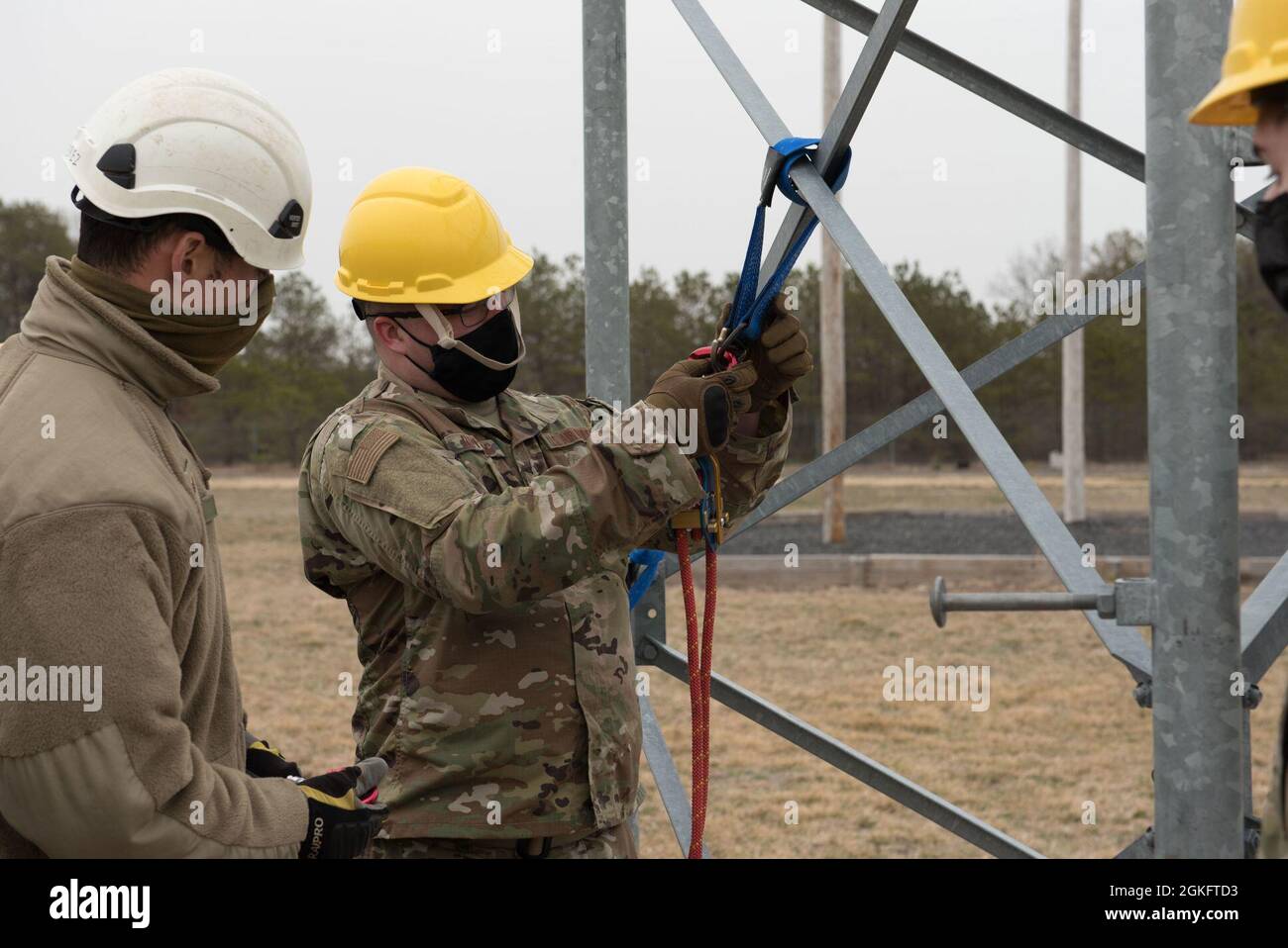 Airmen from the 212th Engineering Installation Squadron train for ...