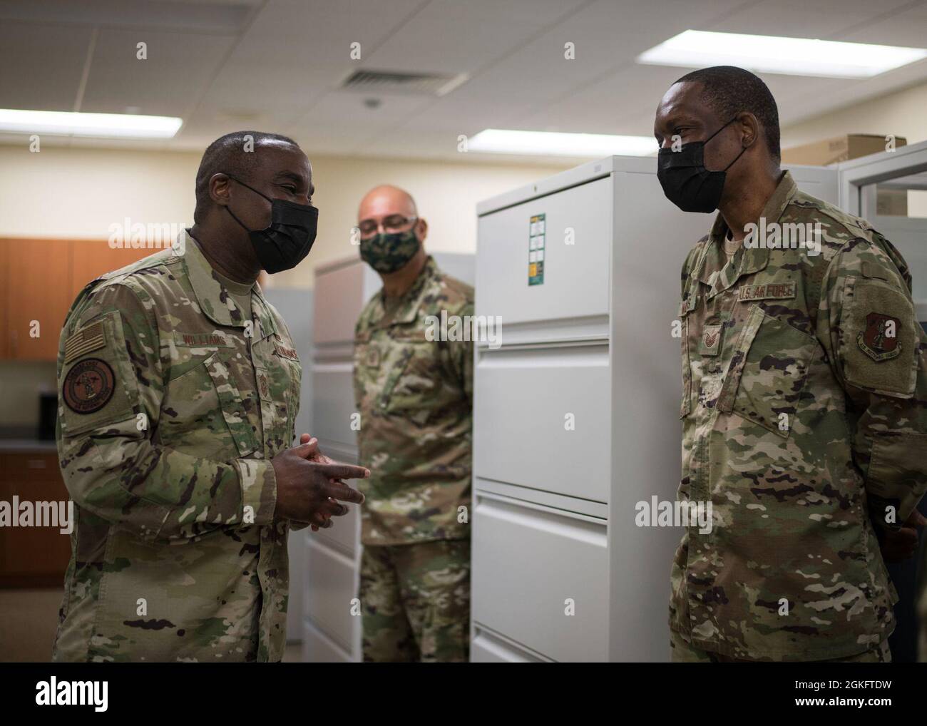 U.S. Air Force Chief Master Sgt. Maurice L. Williams, left, command ...