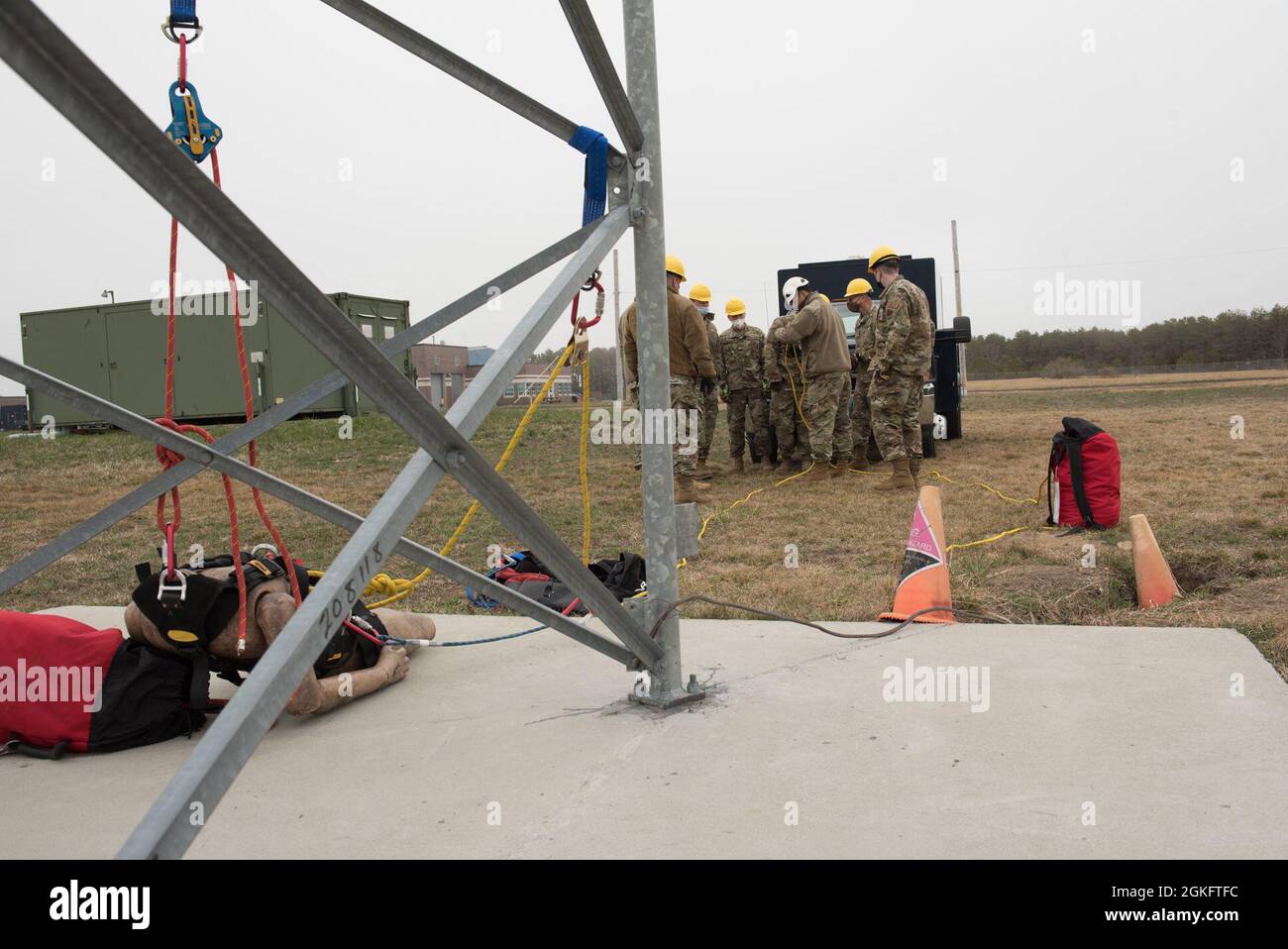 Airmen from the 212th Engineering Installation Squadron train for ...