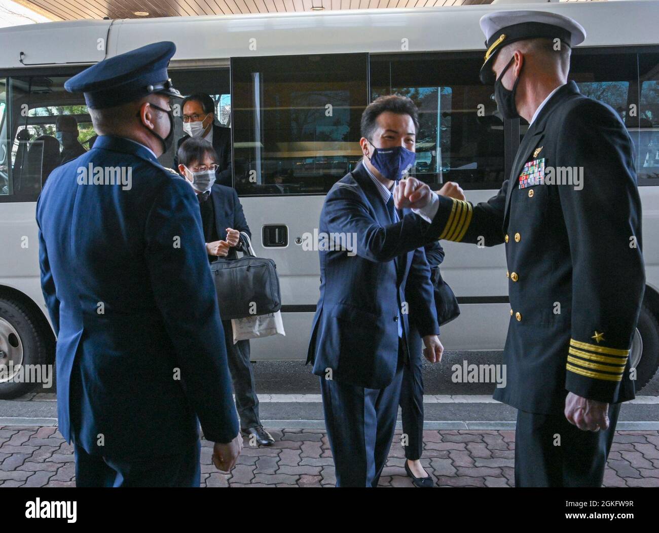 U.S. Air Force Col. Jesse Friedel, left, Misawa Air Base installation ...