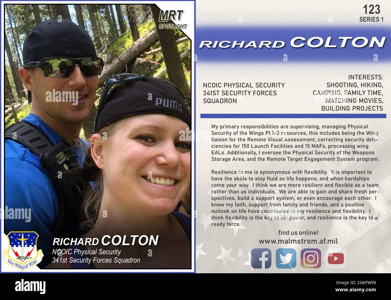 Our MRT Spotlight this month is Richard Colton from the 341st Security ...
