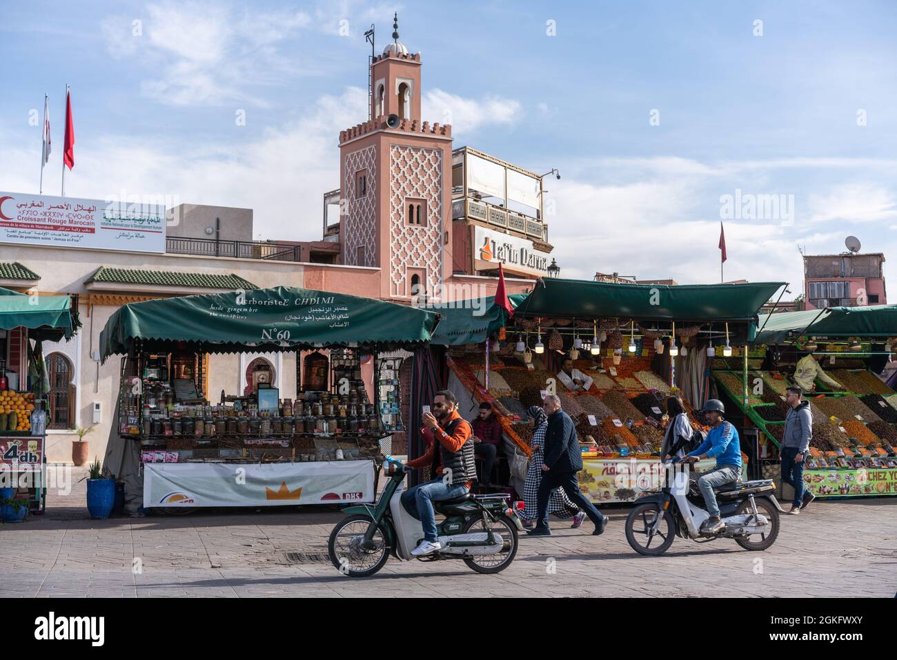Street scene in the Marrakesh, Morocco, Africa Stock Photo - Alamy