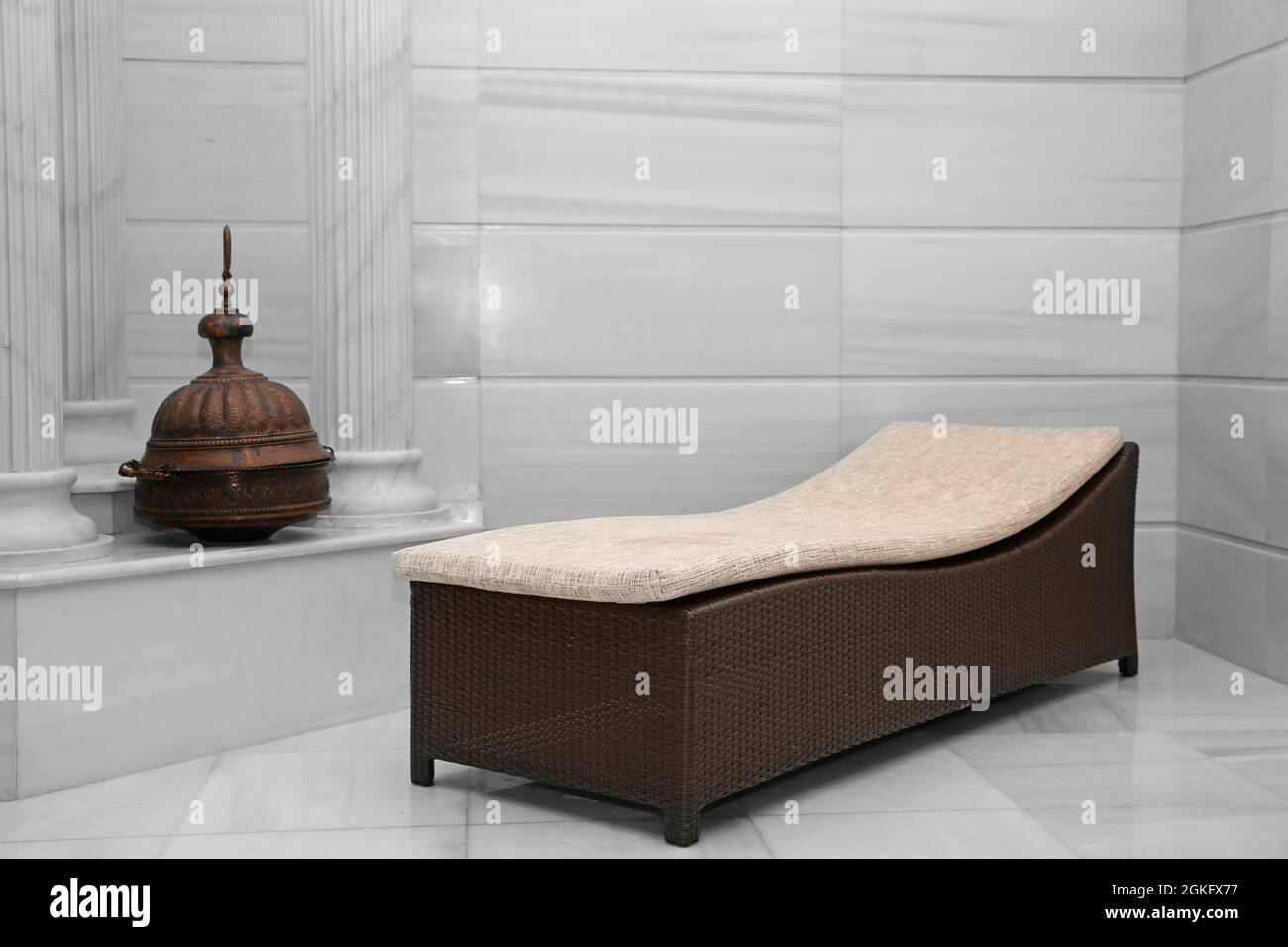 Beautiful interior of traditional hammam Stock Photo - Alamy